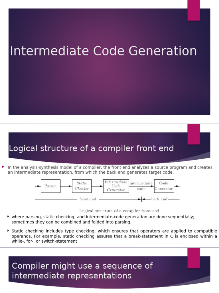 11-Chapter 6-Intermediate Code Generation | PDF | Compiler | Computing