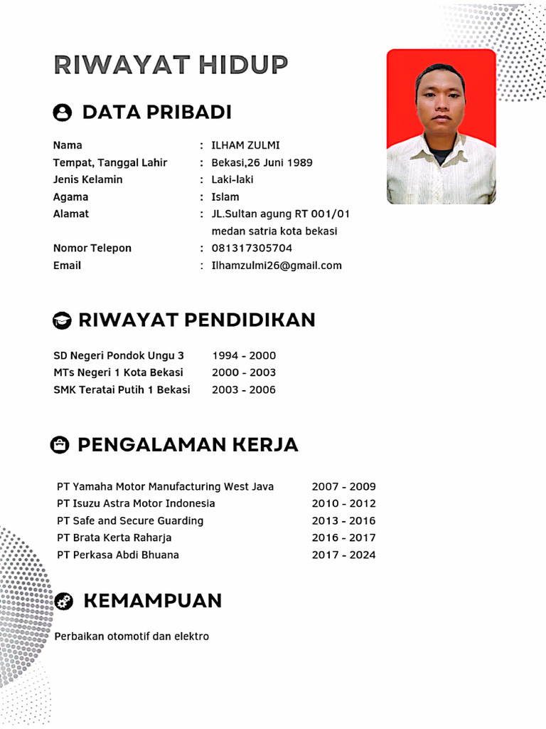 Contoh CV Satpam | PDF