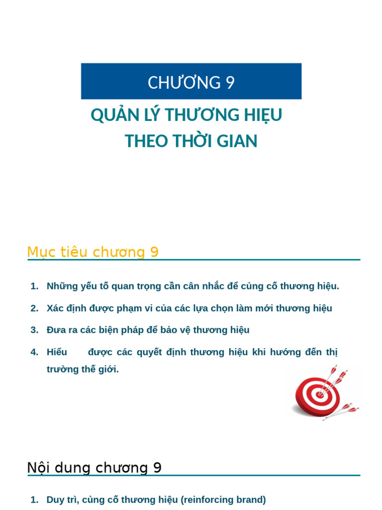 Slide Quan Tri Thuong Hieu Iuh-C9 Quan Ly TH Theo TG | PDF