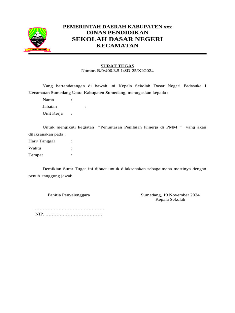 Surat Tugas | PDF