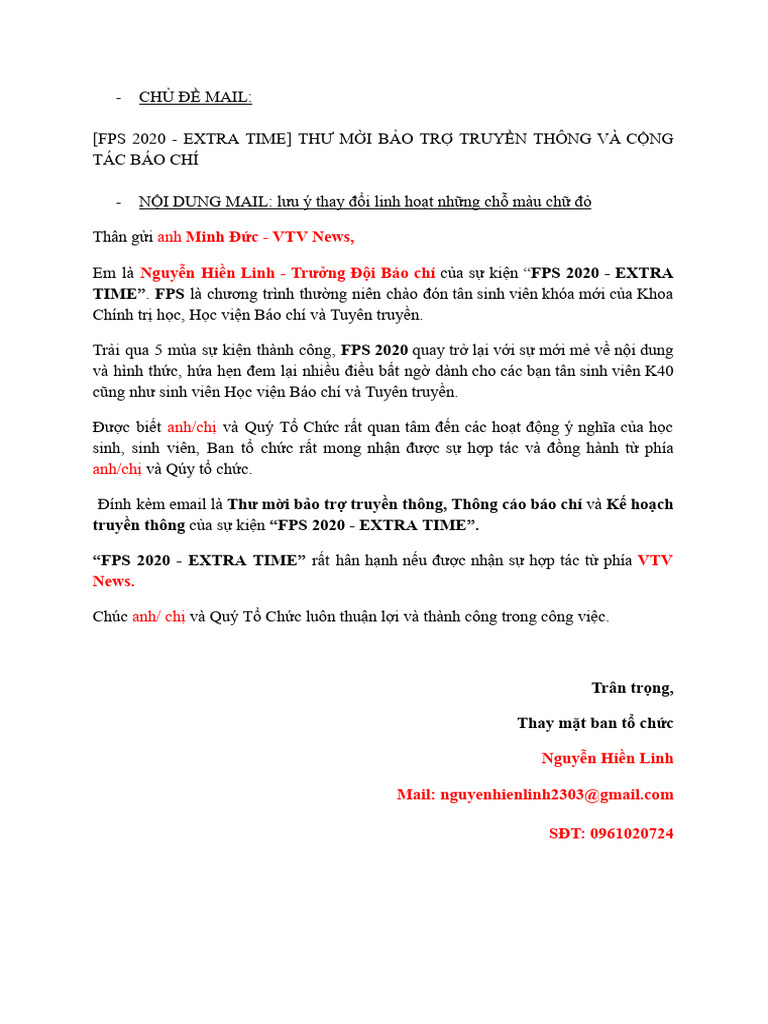 Bản Sao Của Template Gửi BTTT PDF | PDF