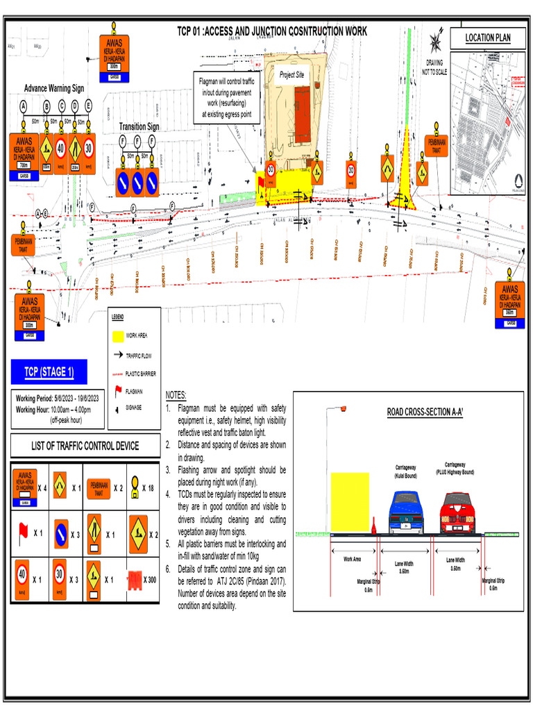 Sample Traffic Control Plan | PDF | Traffic | Transport