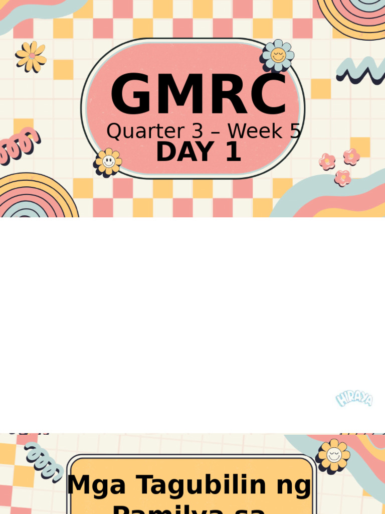 GMRC Q3 Week5 | PDF