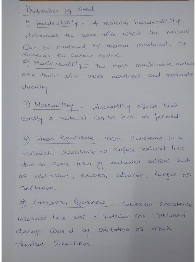 Properties of Steel and Types of Steel | PDF