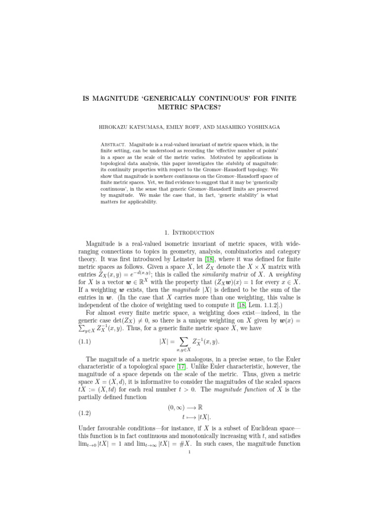 2501.08745v1 | PDF | Continuous Function | Topology