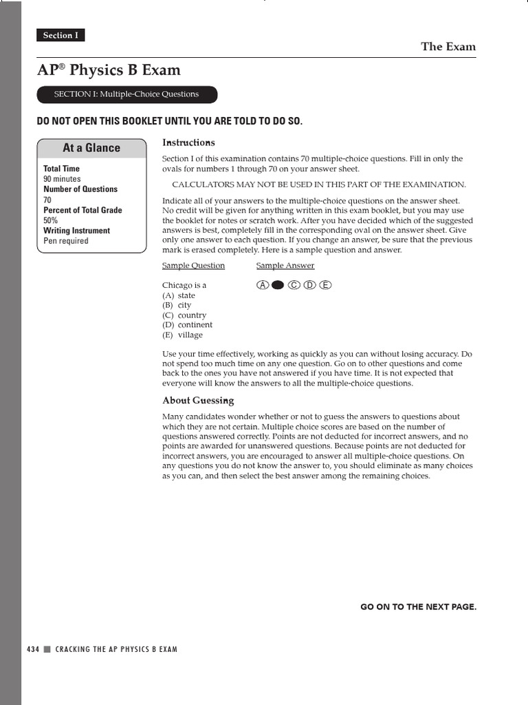 AP Physics Practice Test 1 | PDF | Multiple Choice | Force