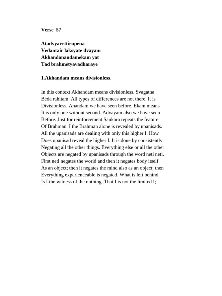 57 Atma Bodha Verse 57 | PDF | Brahman | Vedanta