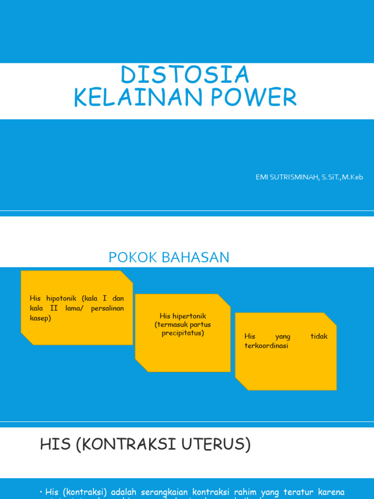 Distosia Kelainan Power Maret 2023 | PDF