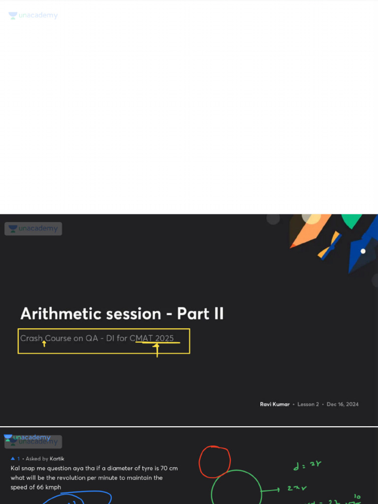 Arithmetic Session Part II With Anno | PDF