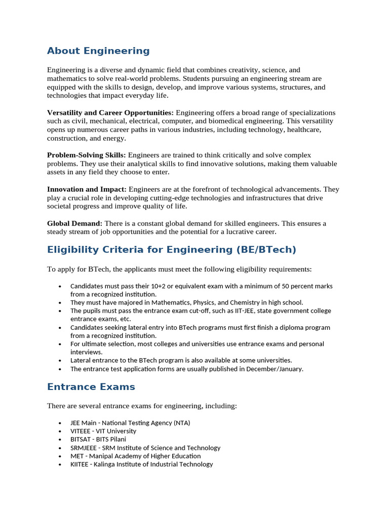 About Engineering | PDF | Engineering | Engineer