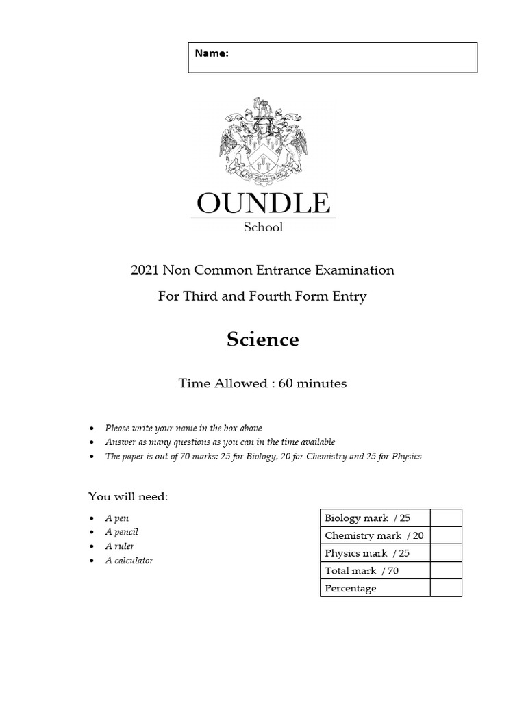 2021 NCE Science | PDF | Oxide | Physical Sciences
