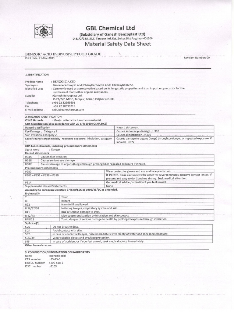 MSDS | PDF