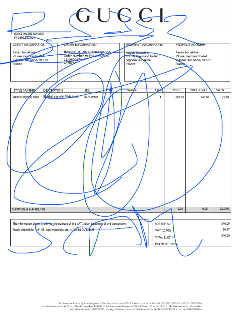 Gucci Off Factureezzdzaza | PDF | Invoice | Receipt