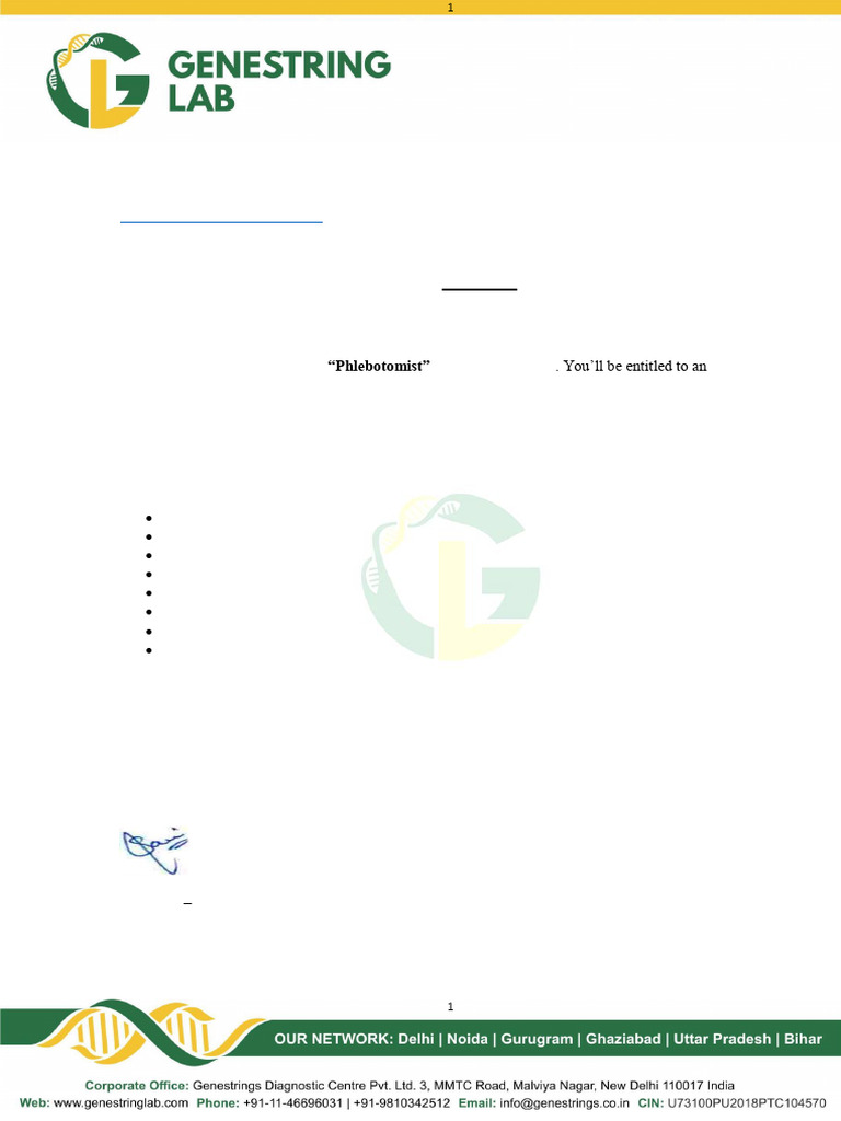 Swati Offer Letter GNS | PDF