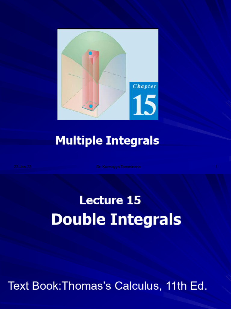 Lect 15 Double Integrals | PDF | Integral | Pi