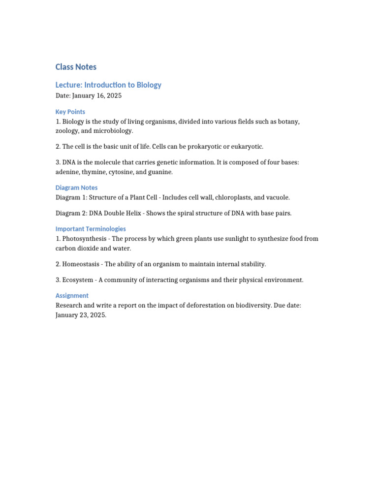 Fake Class Notes (3) | PDF | Dna | Cell (Biology)