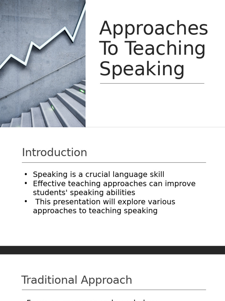 Teaching Speaking: Effective Methods | PDF