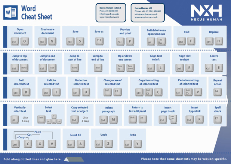 word-cheat-sheet | PDF