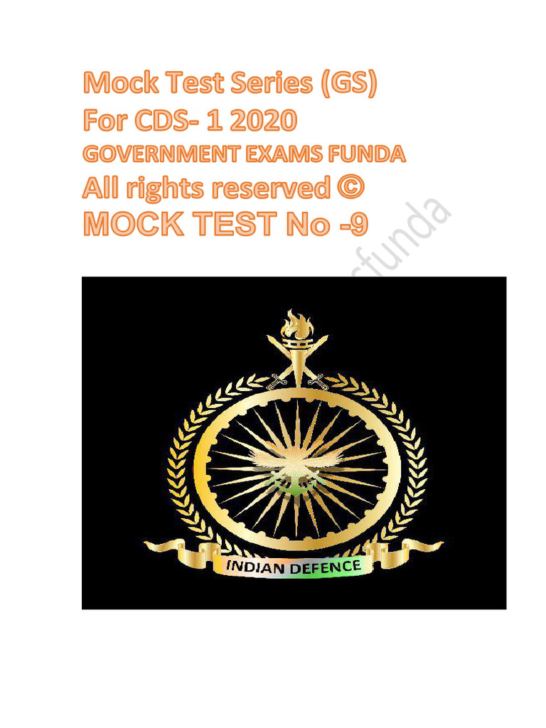 mock 9 | PDF | Government Of India | Government