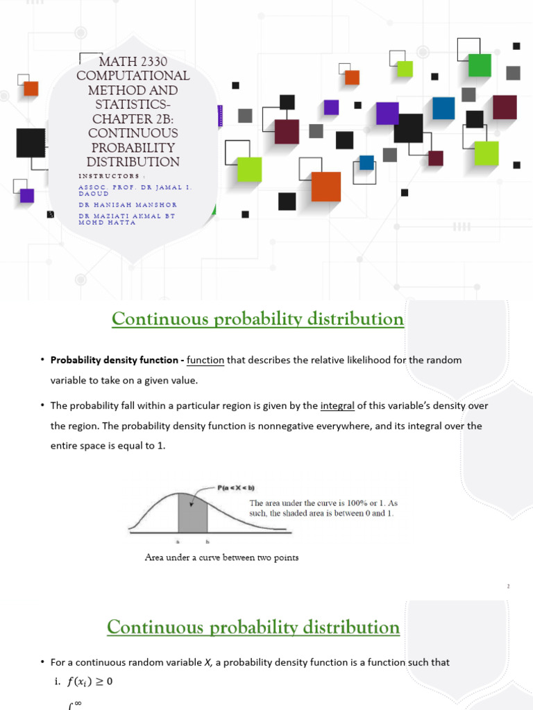Chapter 2B-Continuous Probability Distribution | PDF | Normal ...