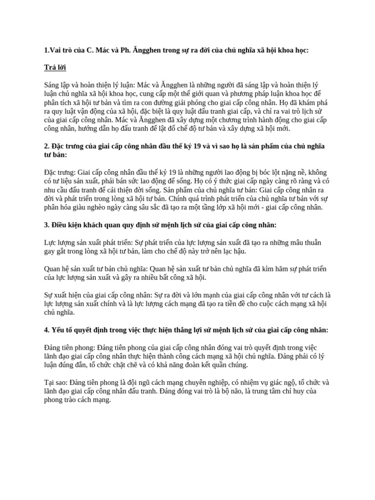 Bài tập CNXHKH | PDF