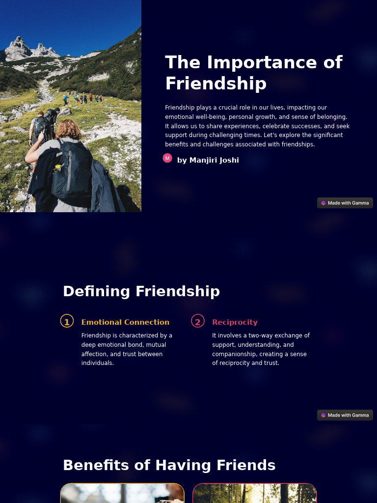 The Importance of Friendship | PDF | Friendship | Interpersonal ...