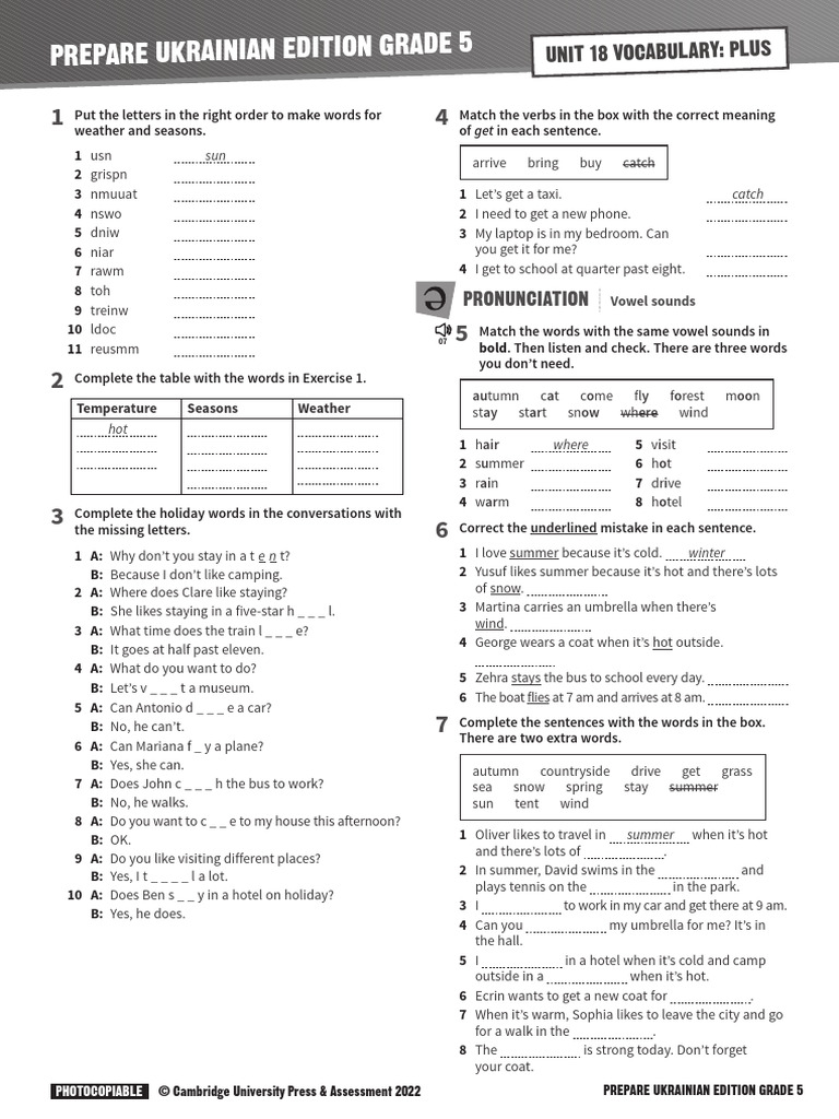Prepare 5 Vocabulary Plus Unit 18-1 | PDF | Linguistics | Languages