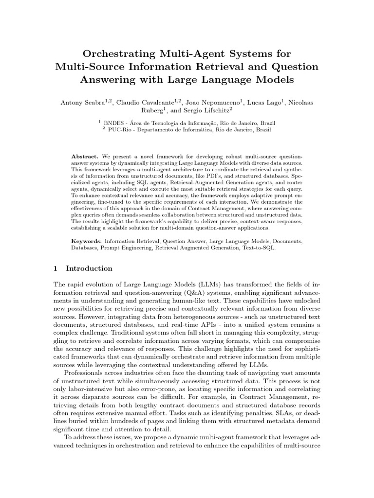 Orchestrating Multi-Agent Systems For Multi-Source Information ...