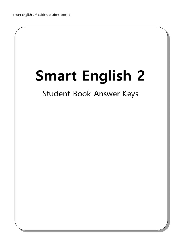 Smart - English - 2nd - Edition - Student - Book - 2 - Answer Key ...