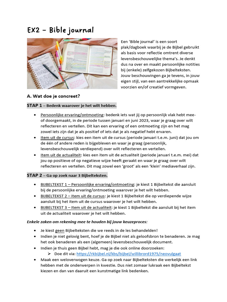 EX2 - Bible journal | PDF