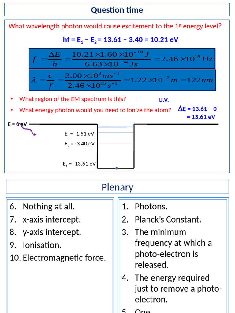 Revision Tasks - Quantum | PDF | Atoms | Proton