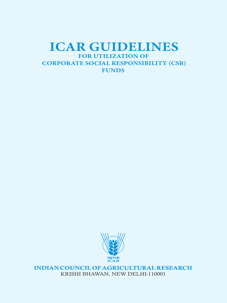Icar CSR Fund Guidelines | PDF | Corporate Social Responsibility