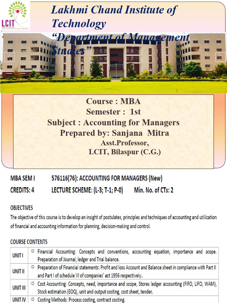 Financial Accounting Afm Notes 1 | PDF