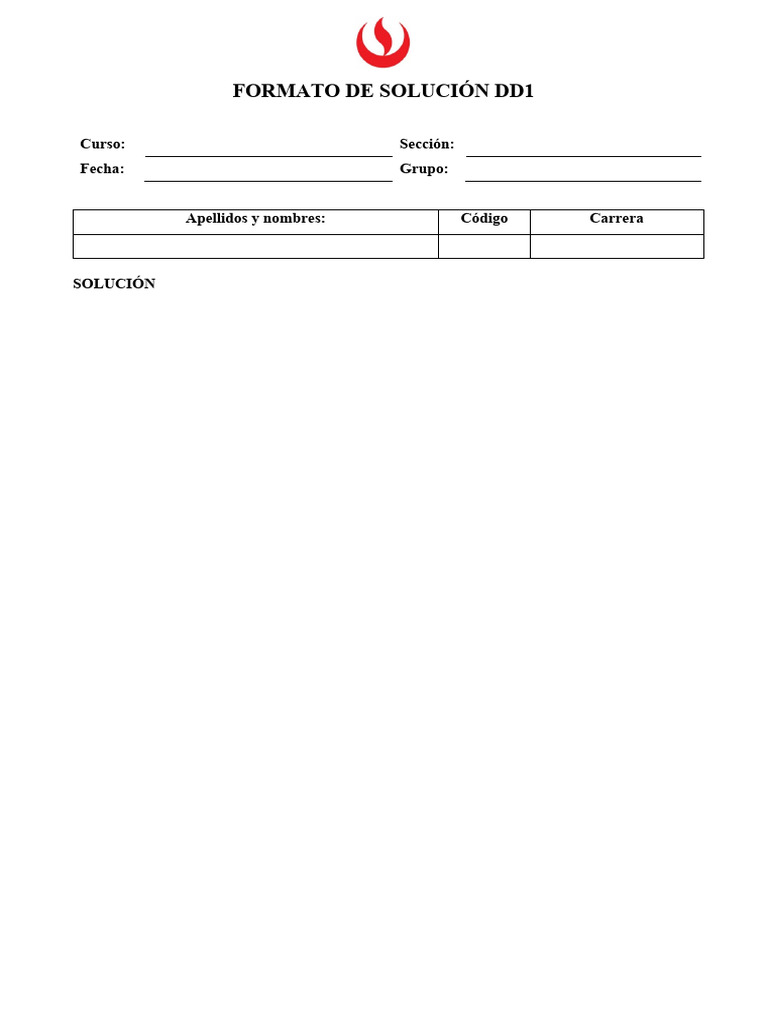 Formato de Solución de La DD1 | PDF
