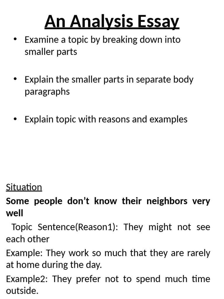 Analysis essay | PDF