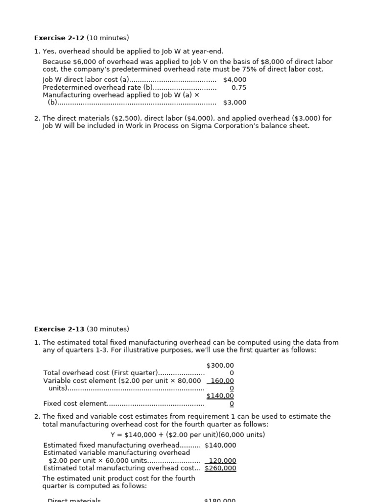 CB2101_Exercise & HW Solutions_Ch2 and Ch3 | PDF | Cost Of Goods Sold | Expense