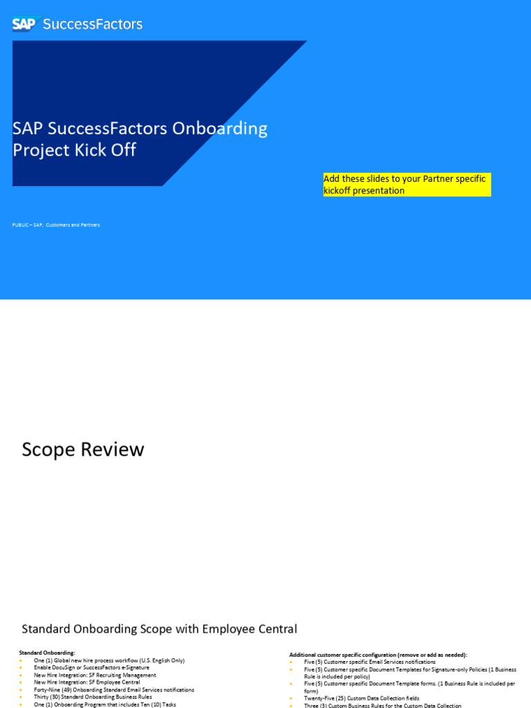 Kickoff Template Sap 1732985202 | PDF | Governance | Computing