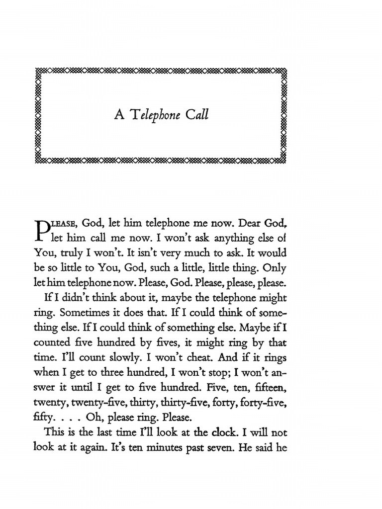 Telephone Call | PDF