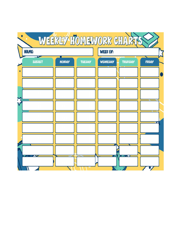Free Printable Homework Charts 406157.Jpg | PDF