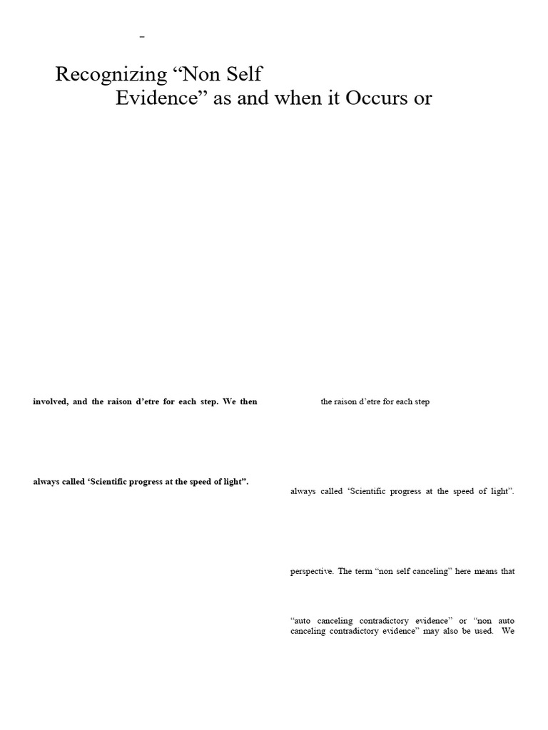 Sujay Rao Mandavilli Non Self Cancelling Contradictory Evidence | PDF ...