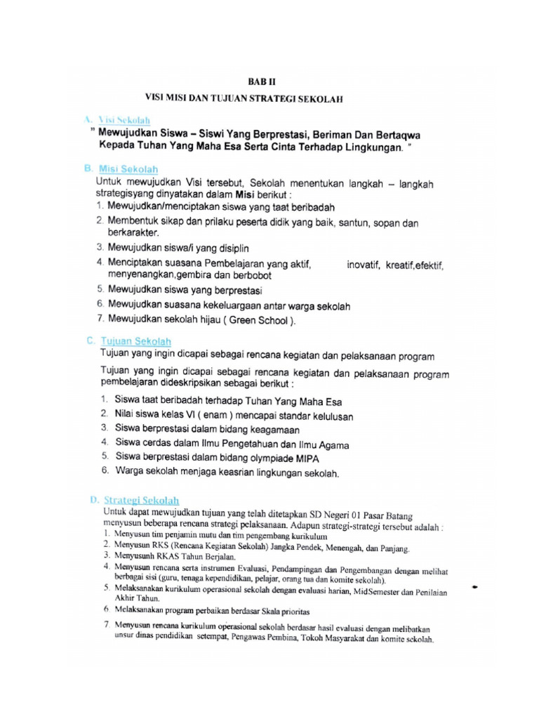 VISI, MISI | PDF