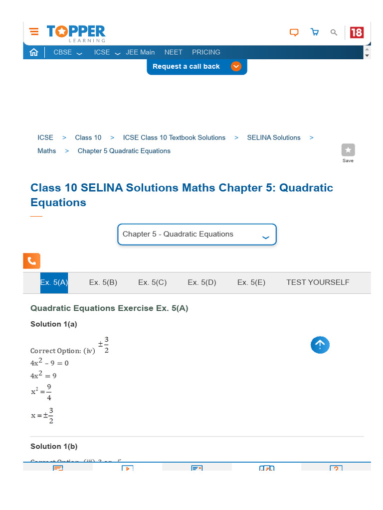 WWW Topperlearning Com Selina Solutions Icse Class 10 Maths Selina Concise Mathe... | PDF ...
