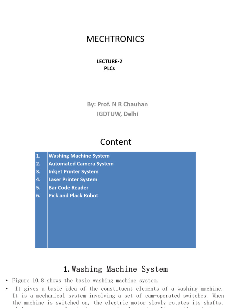 Mechatronics Case Studies PLCs | PDF | Camera | Shutter (Photography)
