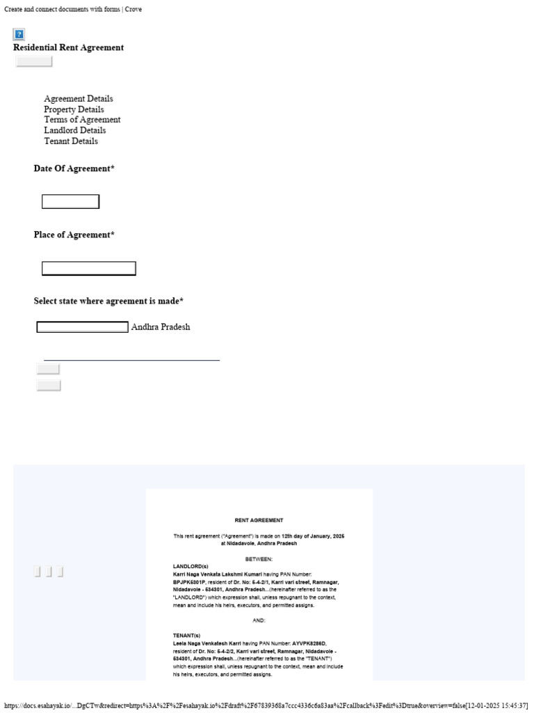 Create and Connect Documents With Forms Crove | PDF | Leasehold Estate ...