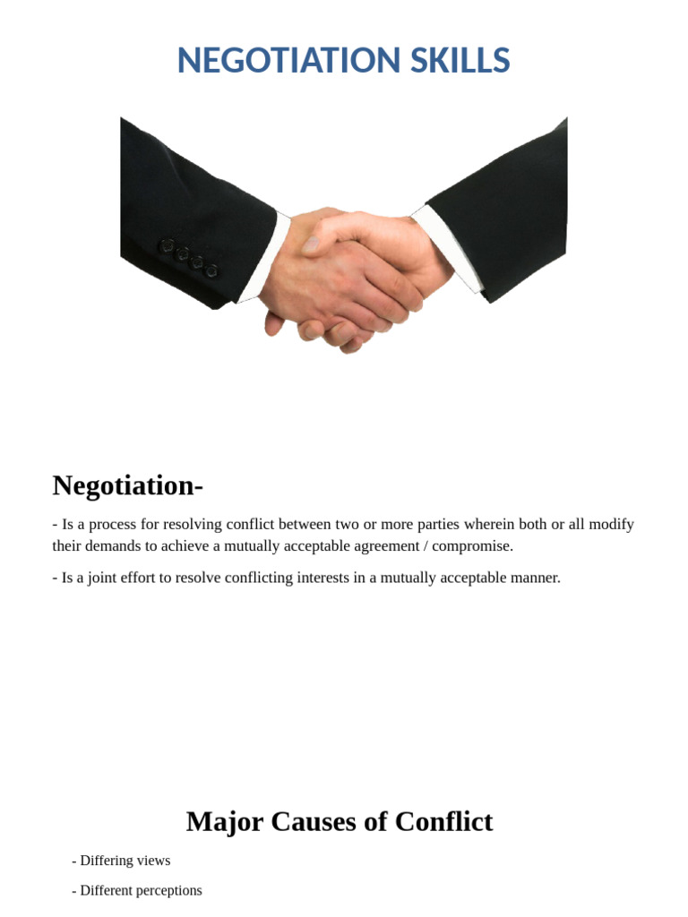 NEGOTIATION SKILLS-PPT Revised | PDF | Negotiation | Bargaining