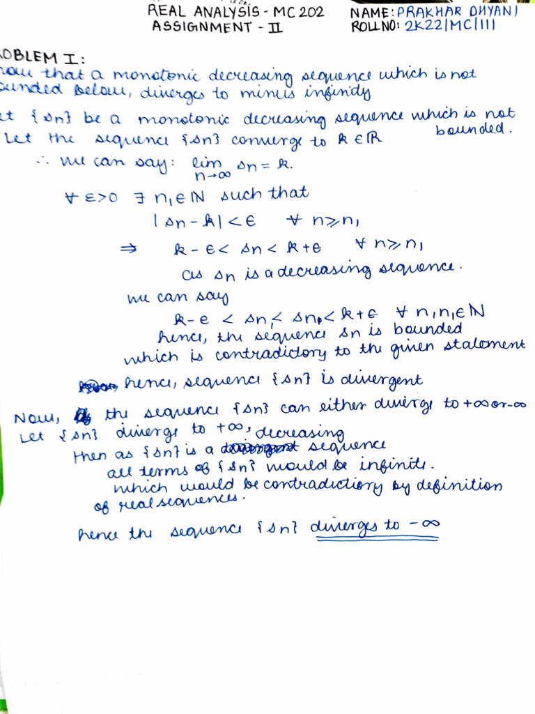 Assignment2 Real Analysis | PDF