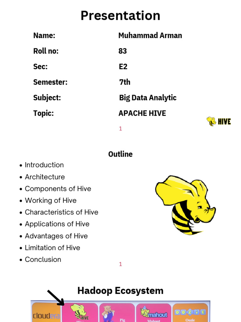 Final Doc Presentation Hive | PDF | Apache Hadoop | Data