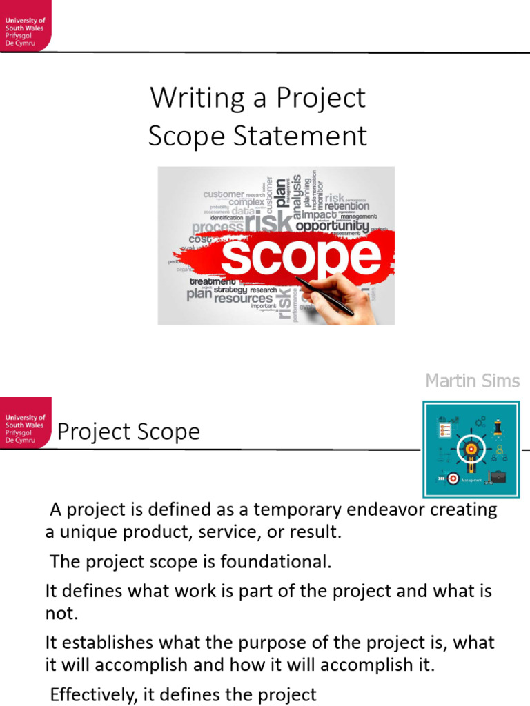 Writing a Project Scope | PDF | Risk | Scope (Computer Science)