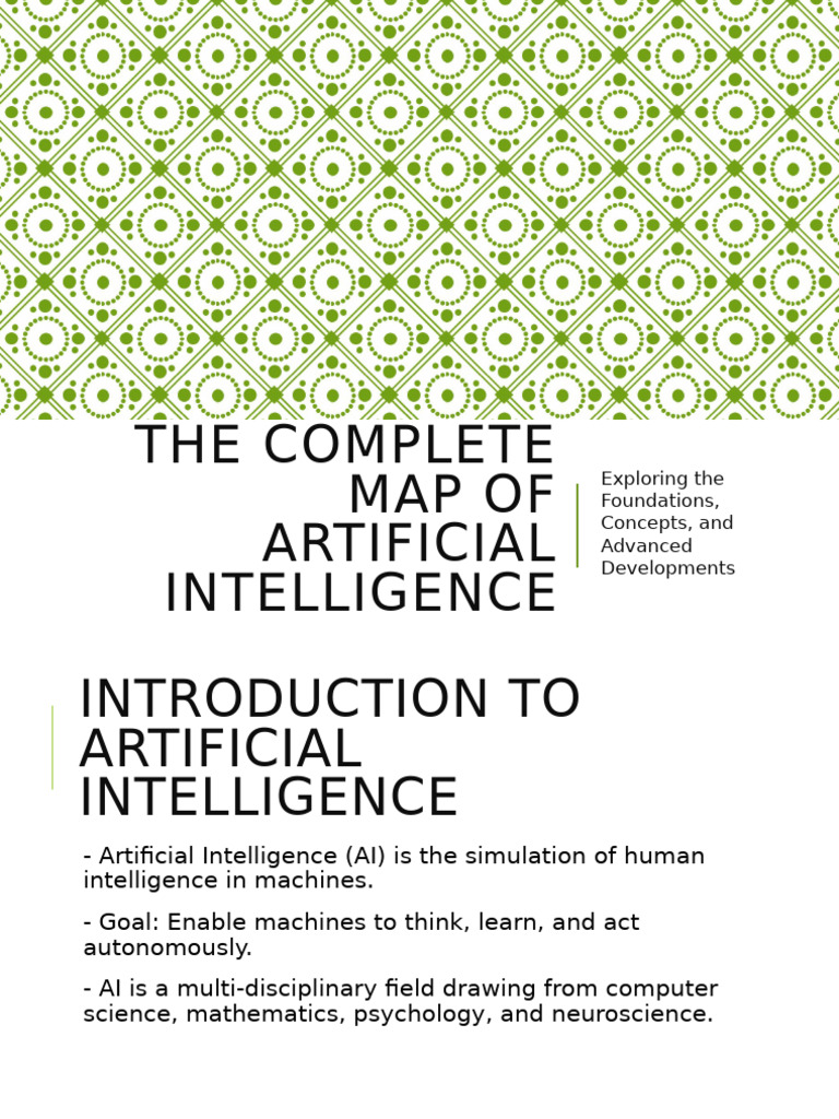 Complete Map of AI Presentation | PDF | Artificial Intelligence | Intelligence (AI) & Semantics