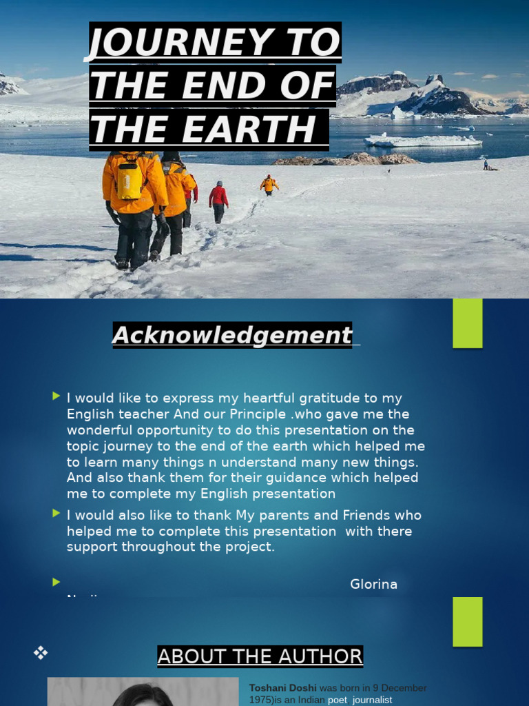 Journey to the End of the Earth Summary | PDF